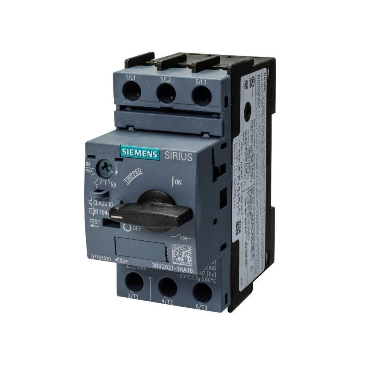 Siemens 3RV2021-1HA10 | SIRIUS Motor Protection Circuit Breaker (4-6.3 ...